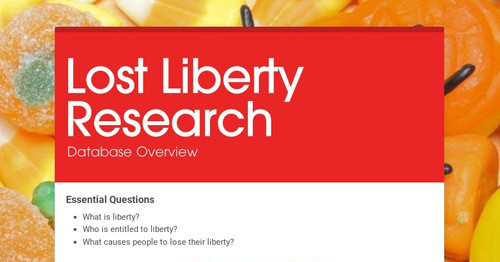 Lost Liberty Research