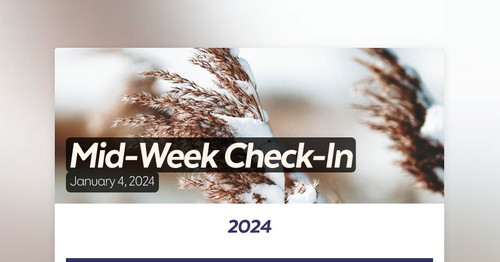 Mid-Week Check-In | Smore Newsletters for Non-profit