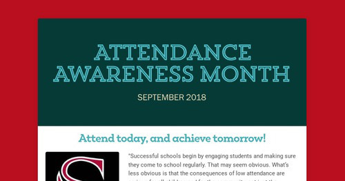 Attendance Awareness Month | Smore Newsletters for Education