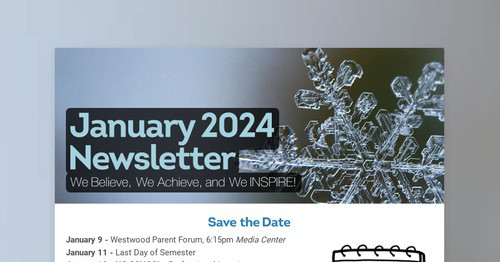 January 2024 Newsletter | Smore Newsletters for Business