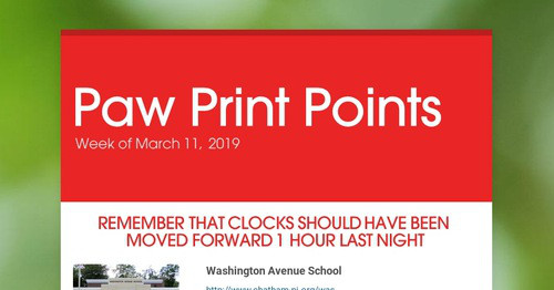 Paw Print Points | Smore Newsletters for Education