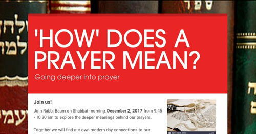 'HOW' DOES A PRAYER MEAN? | Smore Newsletters