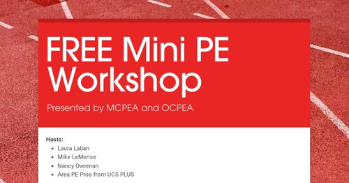 FREE Mini PE Workshop | Smore Newsletters