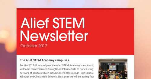 Alief STEM Newsletter | Smore Newsletters