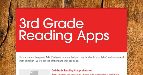 3rd Grade Reading Apps