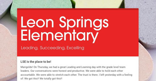 Leon Springs Elementary | Smore Newsletters