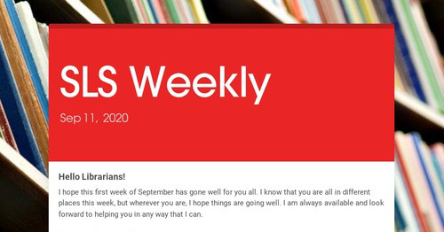 SLS Weekly | Smore Newsletters for Education