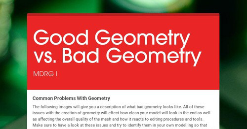 Good Geometry vs. Bad Geometry | Smore Newsletters