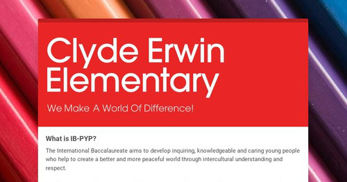 Clyde Erwin Elementary | Smore Newsletters