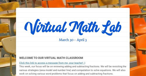 Virtual Math Lab | Smore Newsletters