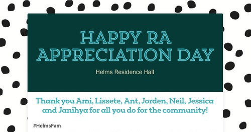 Happy RA Appreciation Day | Smore Newsletters