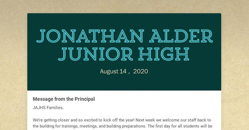 Jonathan Alder Junior High | Smore Newsletters for Education