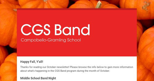CGS Band | Smore Newsletters