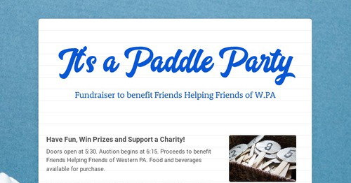 It's a Paddle Party | Smore Newsletters