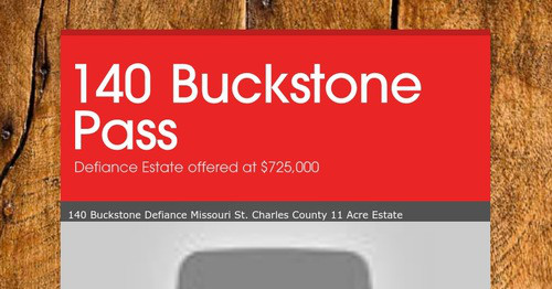 140 Buckstone Pass | Smore Newsletters