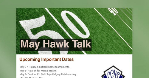 May Hawk Talk | Smore Newsletters