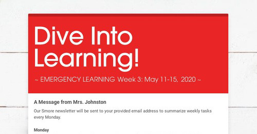 Dive Into Learning! | Smore Newsletters for Education