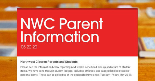 NWC Parent Information | Smore Newsletters