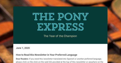 The Pony Express | Smore Newsletters