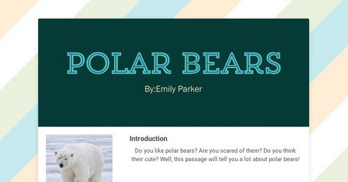 Polar Bears | Smore Newsletters for Education