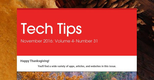 Tech Tips | Smore Newsletters for Education