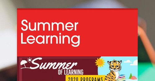 Summer Learning | Smore Newsletters