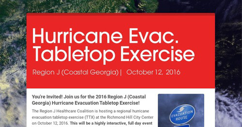Hurricane Evac. Tabletop Exercise | Smore Newsletters