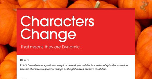 Characters Change | Smore Newsletters