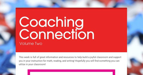 Coaching Connection | Smore Newsletters for Education