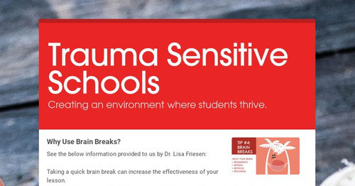 Trauma Sensitive Schools | Smore Newsletters