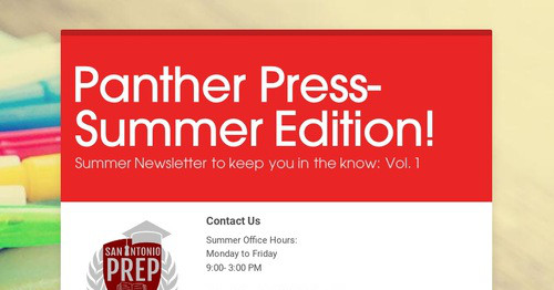 Panther Press- Summer Edition! | Smore Newsletters
