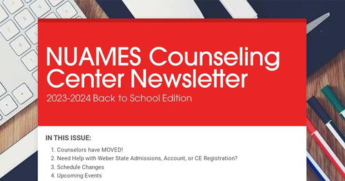 NUAMES Counseling Center Newsletter | Smore Newsletters for Education