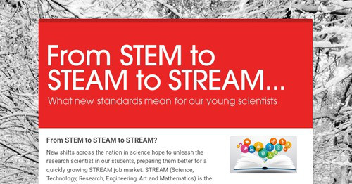 From STEM to STEAM to STREAM... | Smore Newsletters