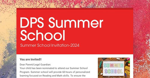 DPS Summer School