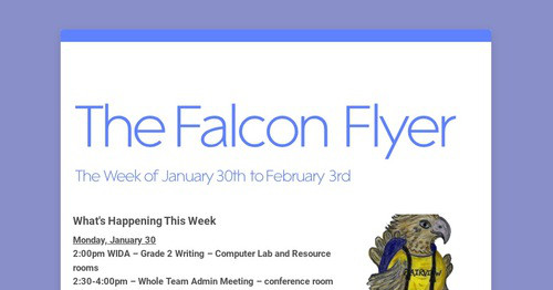 The Falcon Flyer | Smore Newsletters for Education