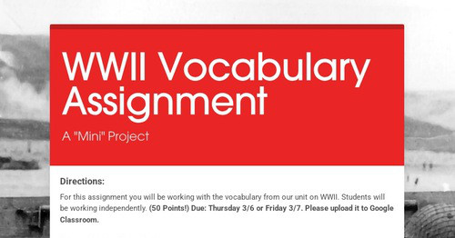 WWII Vocabulary Assignment wwii-vocabulary-assignment