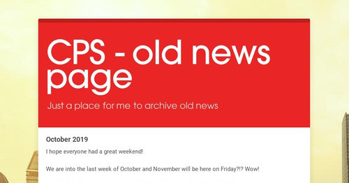CPS - old news page | Smore Newsletters