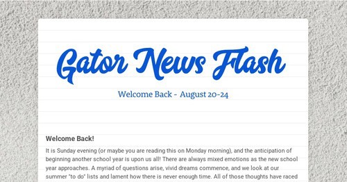 Gator News Flash | Smore Newsletters