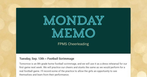Monday Memo | Smore Newsletters