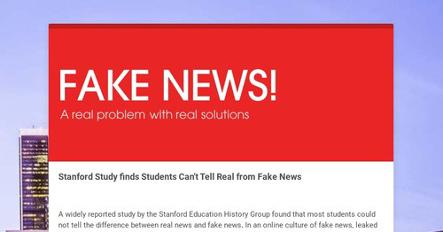 FAKE NEWS! | Smore Newsletters