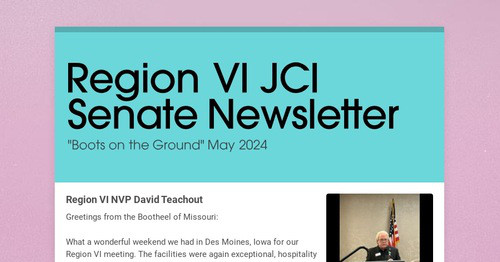 Region VI JCI Senate Newsletter | Smore Newsletters