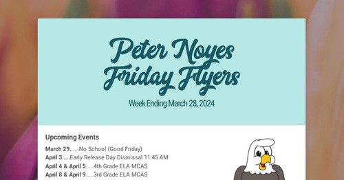 Peter Noyes Friday Flyers