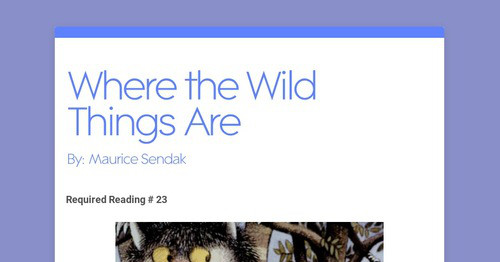 Where the Wild Things Are | Smore Newsletters