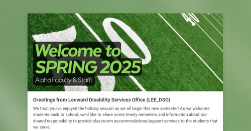 Welcome to SPRING 2025 | Smore Newsletters for Education