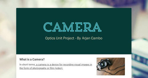 Camera | Smore Newsletters