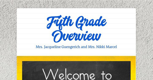 Fifth Grade Overview | Smore Newsletters
