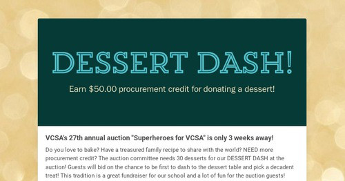 DESSERT DASH! | Smore Newsletters