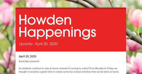 Howden Happenings | Smore Newsletters for Education