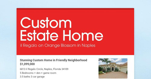 Custom Estate Home | Smore Newsletters