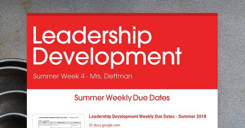 Leadership Development | Smore Newsletters for Education